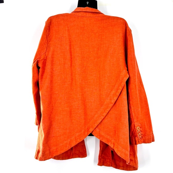 Anthropologie | Jackets & Coats | Anthropologie Burnt Orange Linen ...